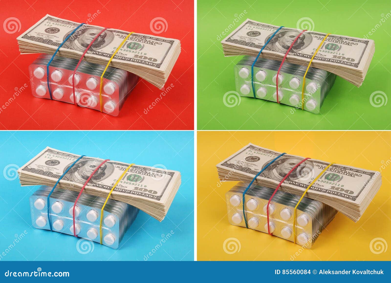 Tablets In Four Metallic Blisters On A Pink Background Royalty-Free ...