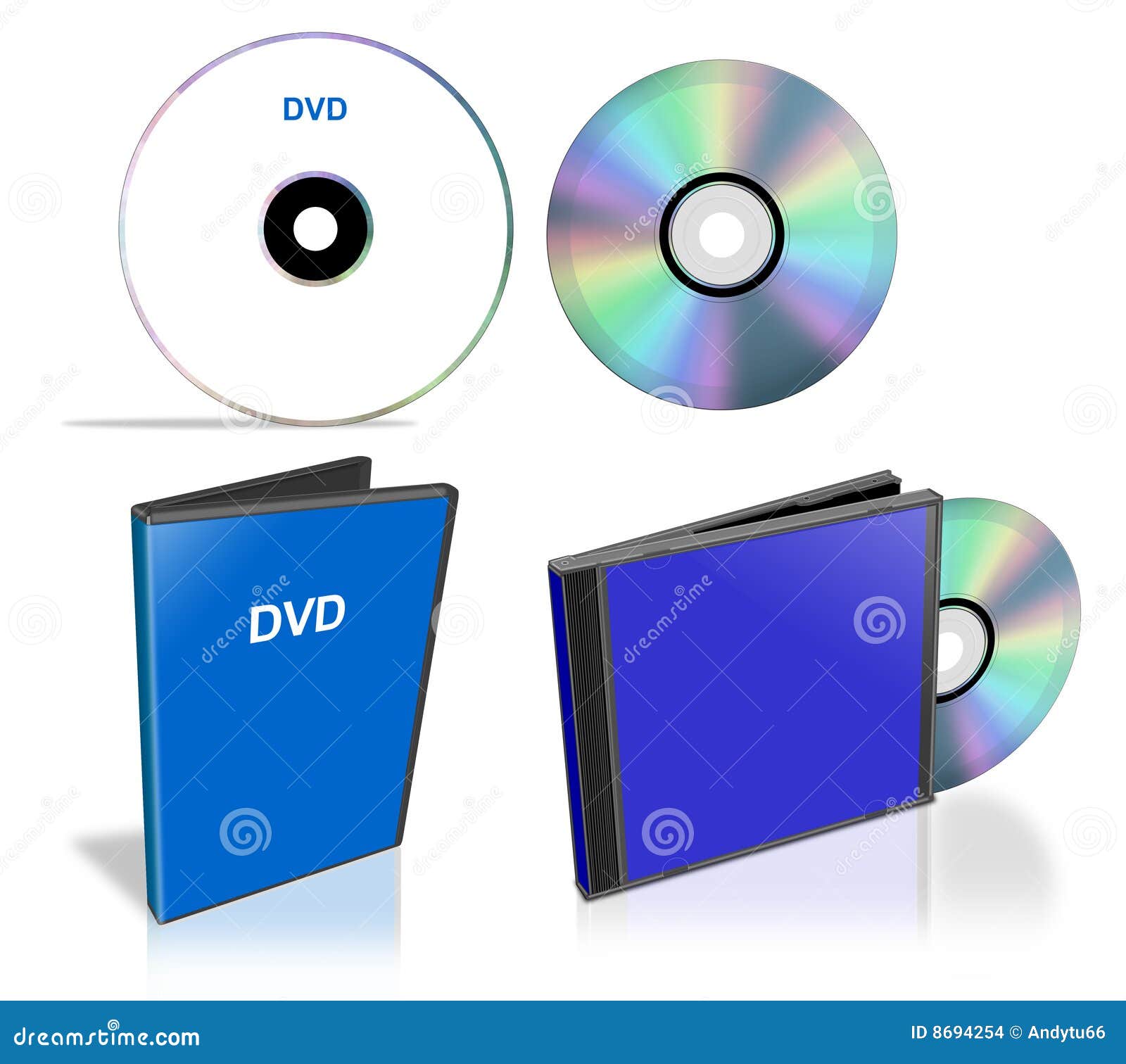 Pack of DVD disks and case stock illustration. Illustration of pack ...