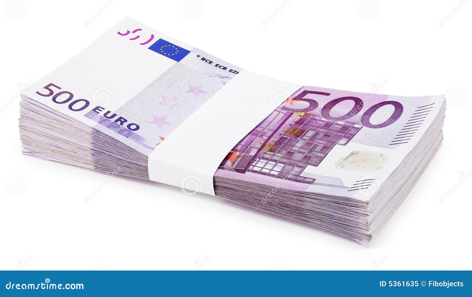 Pack of Euros stock image. Image of close, business, savings - 5361635