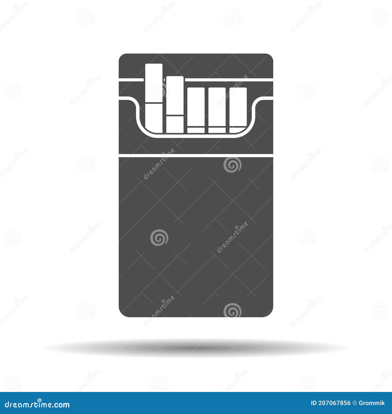 Pack of Filter Cigarettes. Vector Illustration Isolated on White ...