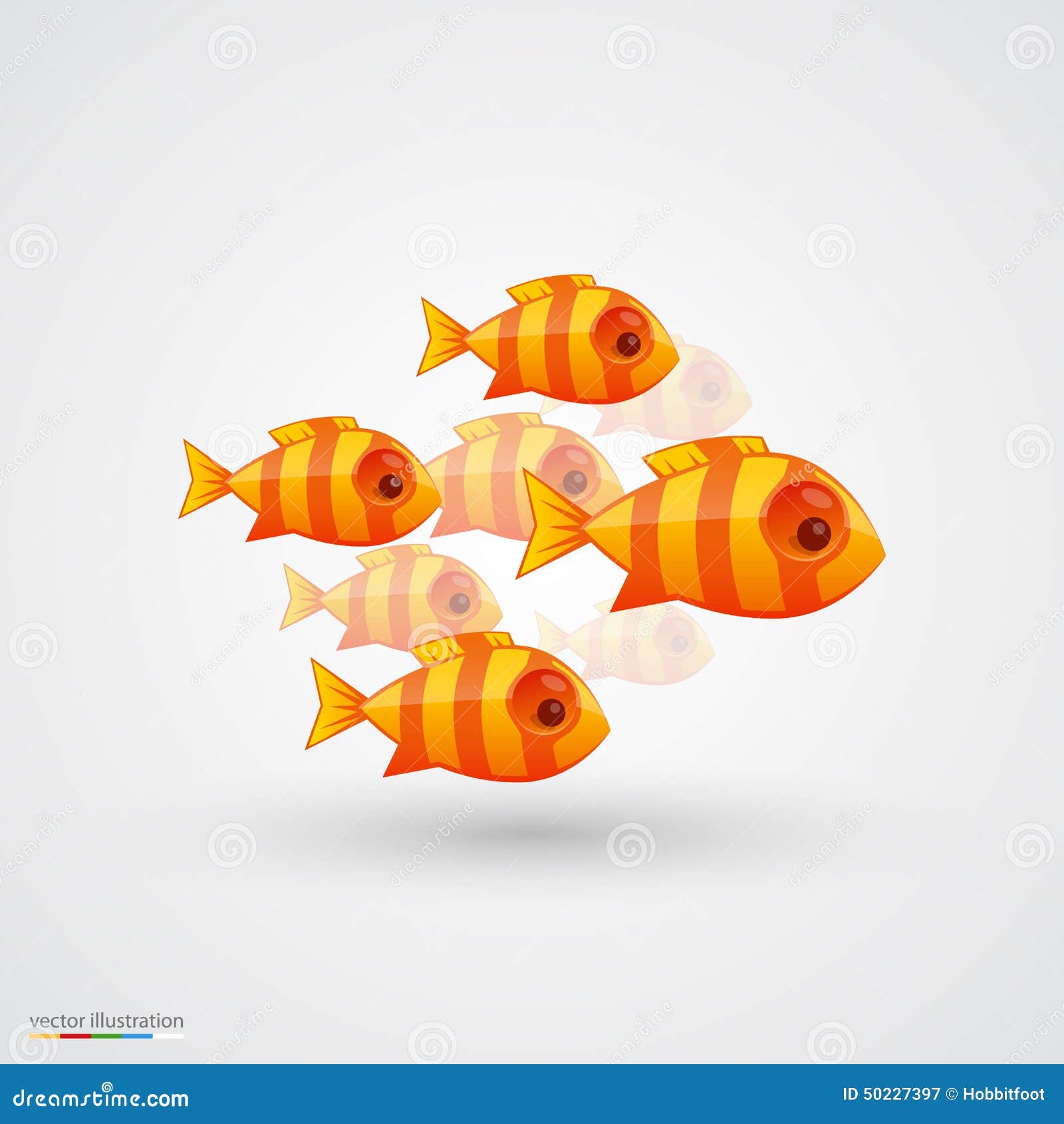 Pack of fish. Vector stock vector. Illustration of eyes - 50227397