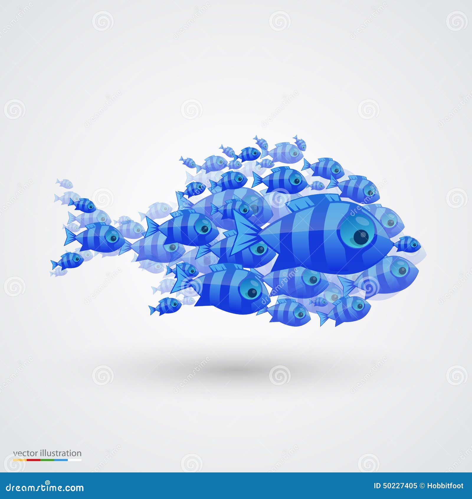 Pack of fish. Vector stock vector. Illustration of beauty - 50227405