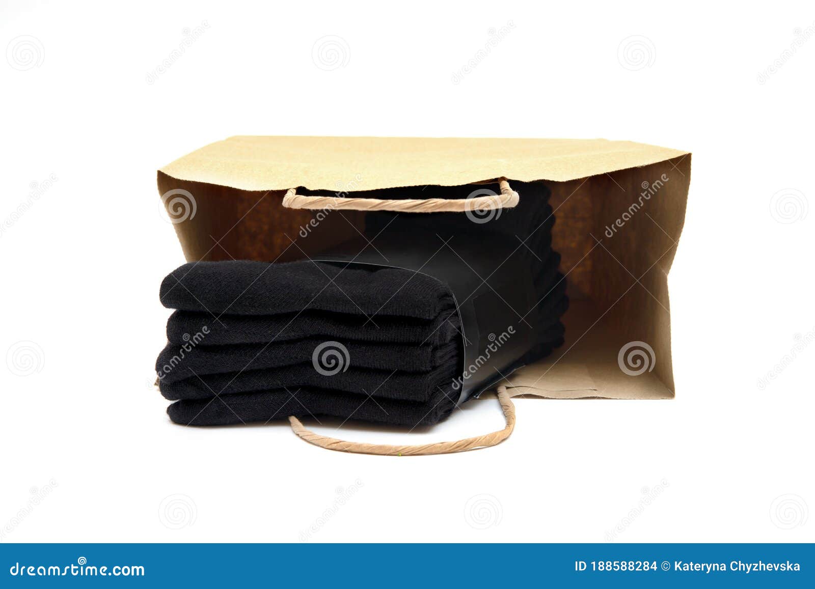 A Pack of New Socks in a Shopping Bag Stock Photo - Image of pair ...