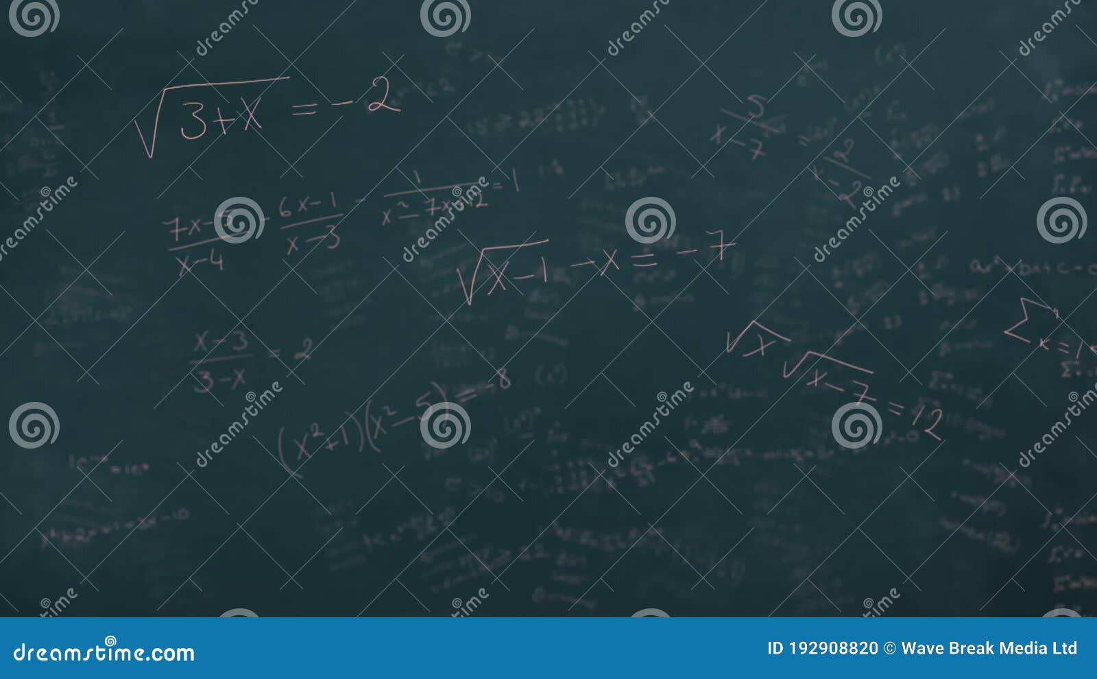 Pack of Four Animated Mathematical Equations on Changing Backgrounds ...