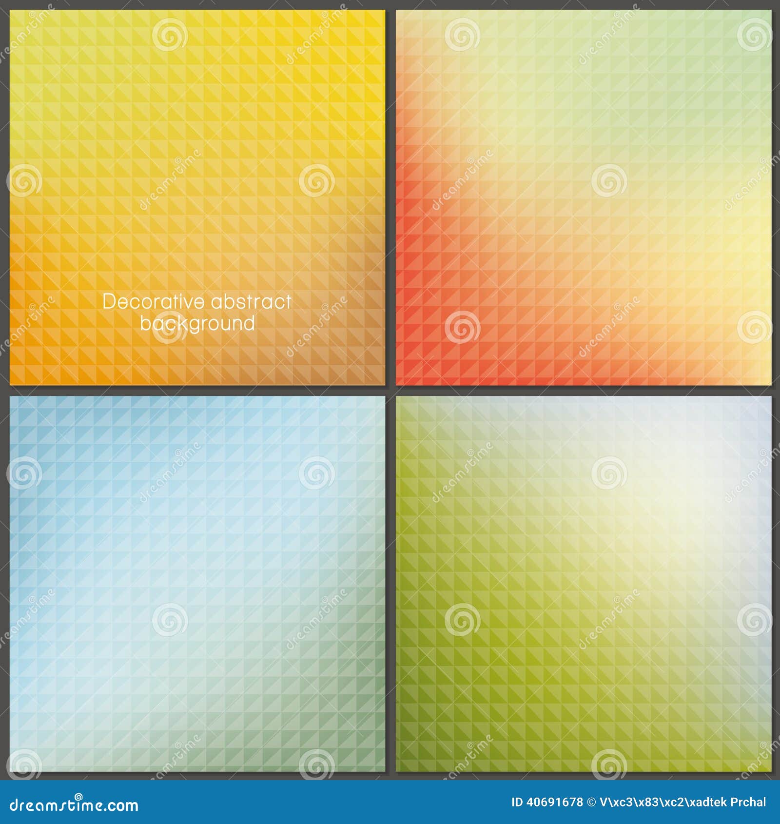 Pack of Four Colorfully Mesh Backgrounds with Soft Patterns. Stock ...