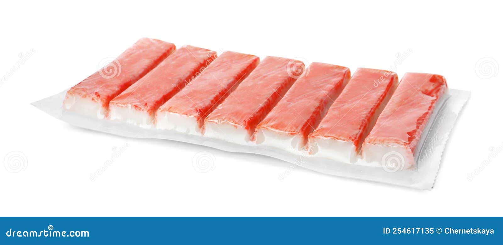 Pack of Fresh Crab Sticks Isolated Stock Image - Image of culinary ...
