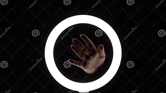 Pack Of Gestures Female Hands Close Up Make Figures From Fingers Stock