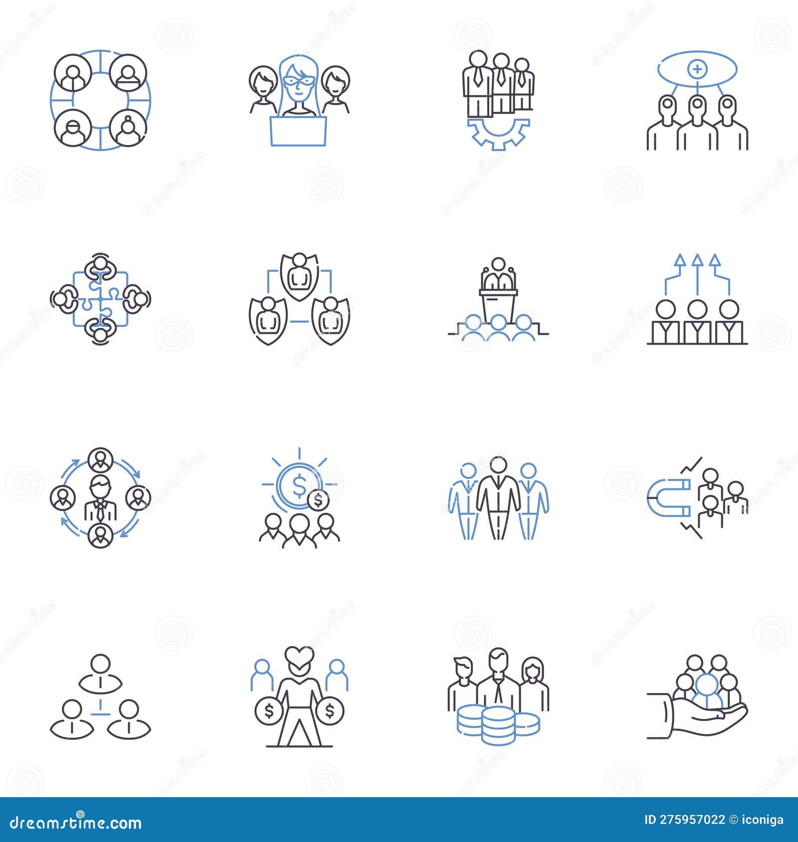Pack Group Line Icons Collection. Ensemble, Collaboration, Cohesion ...