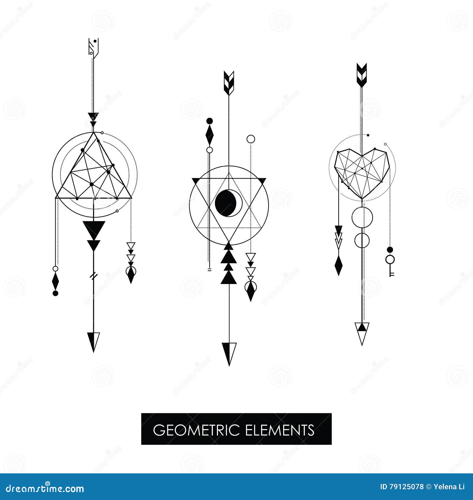 Pack of High Quality Geometric Elements. Stock Vector - Illustration of ...