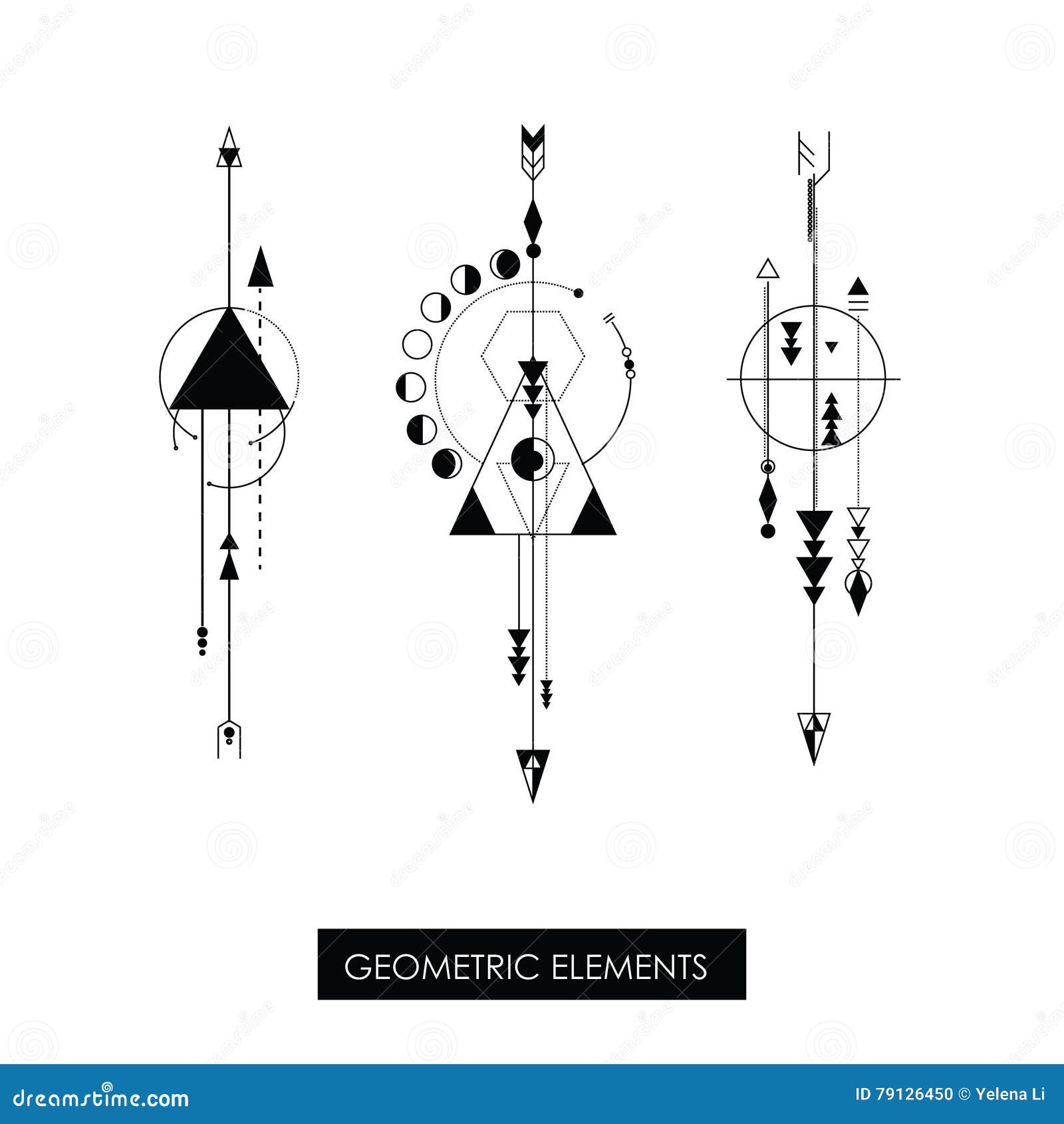 Pack of High Quality Geometric Elements. Stock Illustration ...