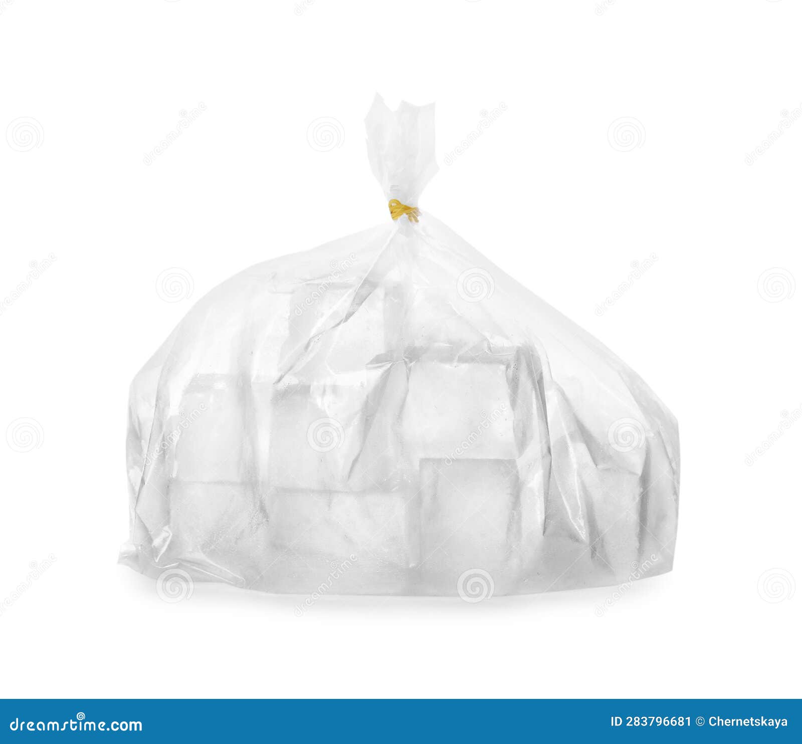 Pack with Ice Cubes Isolated on White Stock Image - Image of fridge ...