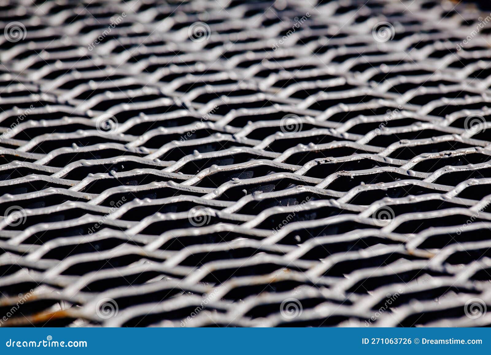 Pack of Iron Grid Fence, Close Up, Selective Focus Stock Photo - Image ...