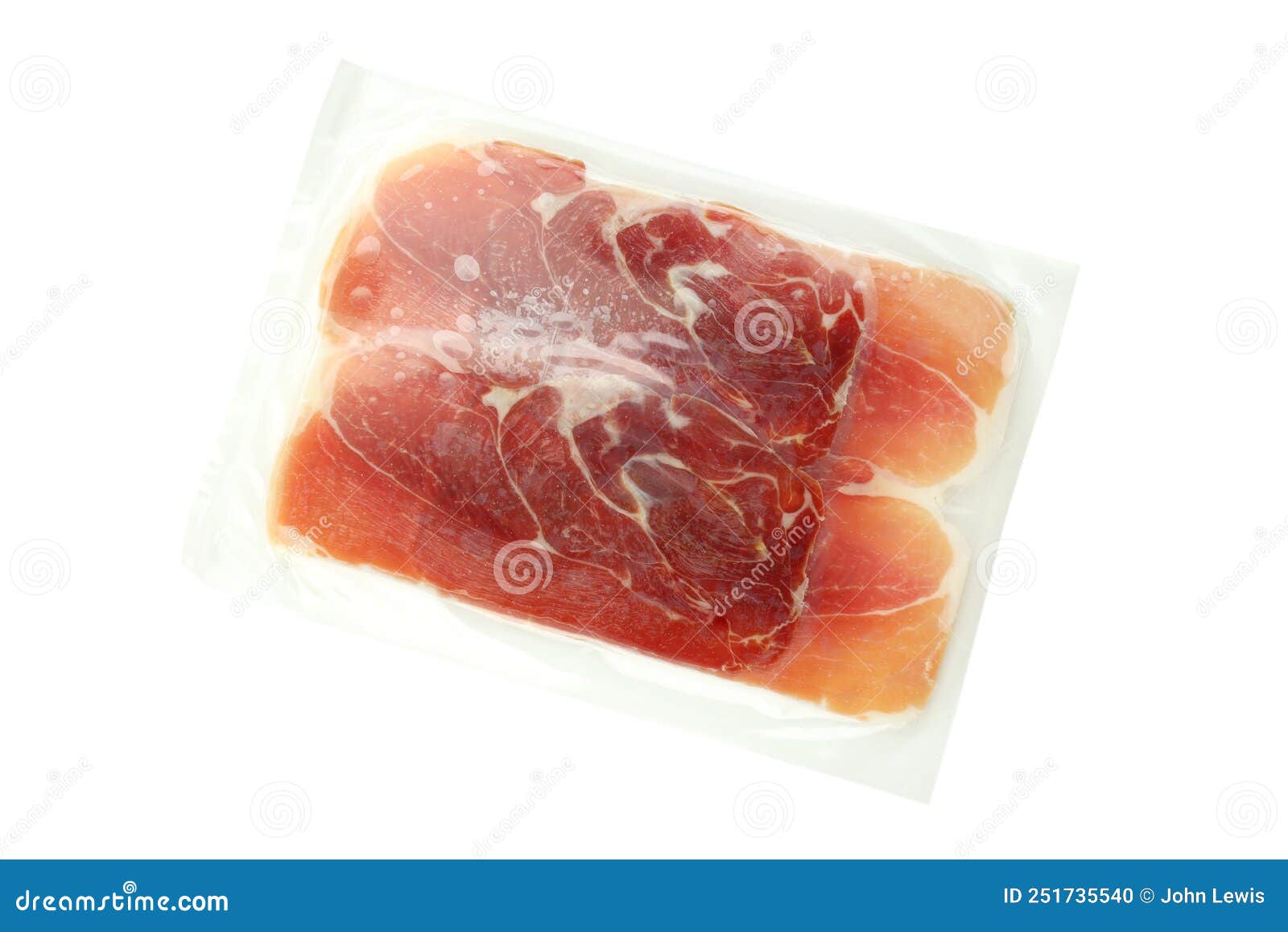 Pack of Jamon Isolated on White Background Stock Photo - Image of ...