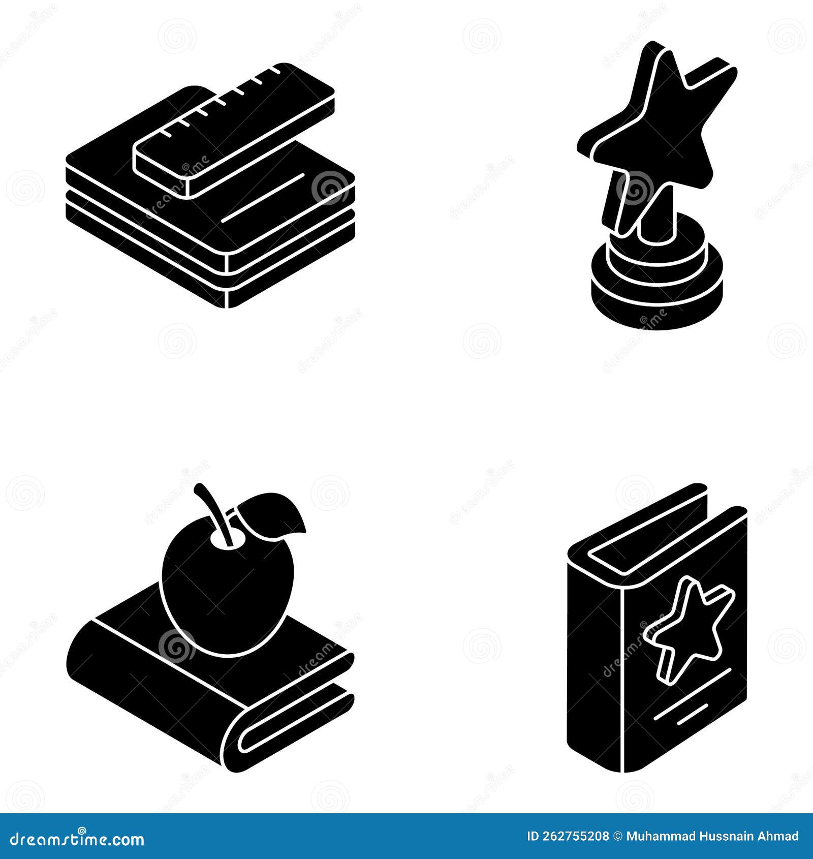 Pack of Learning and Knowledge Flat Isometric Icons Stock Vector ...