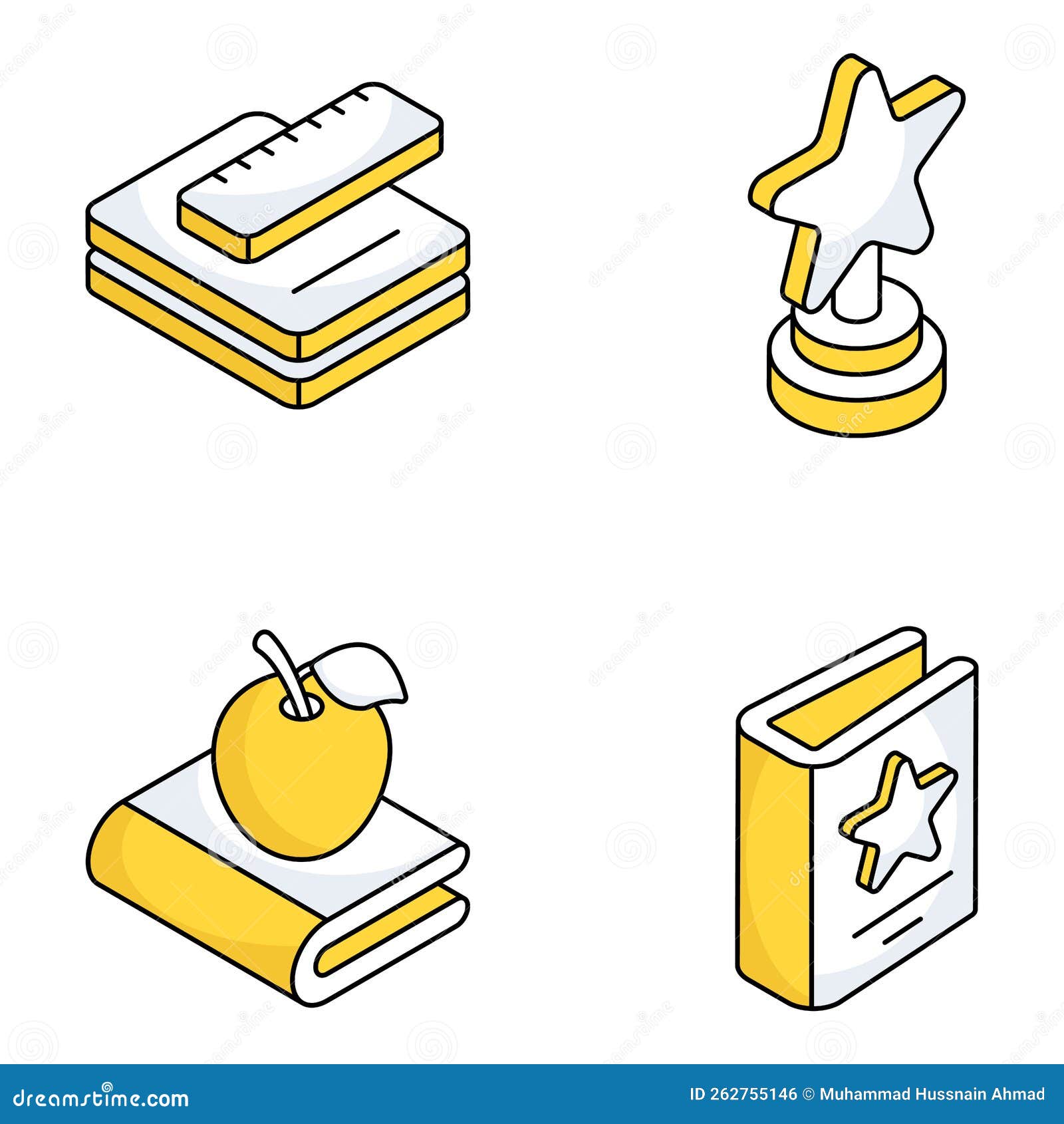 Pack of Learning and Knowledge Flat Isometric Icons Stock Vector ...