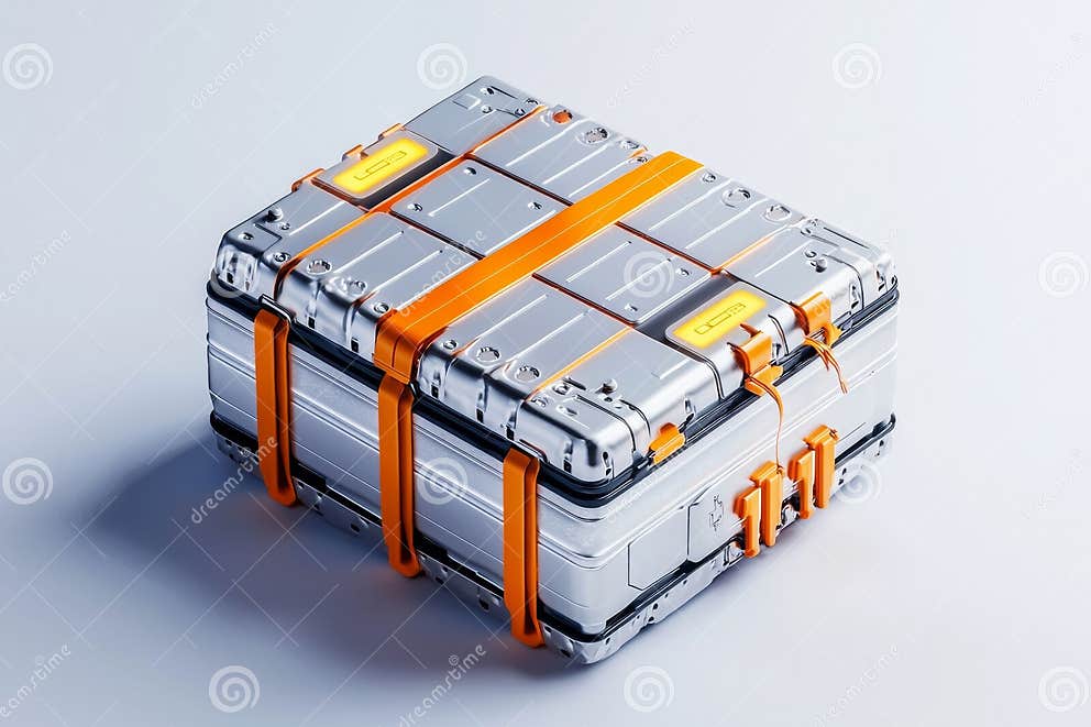 Pack of Lithium-ion Pouch Cells or EV Battery Stock Photo - Image of ...