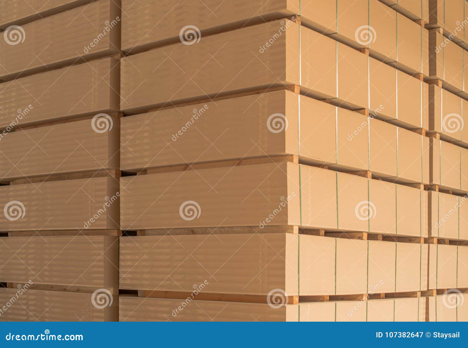 Pack of MDF Laid in Rows on the Warehouse Stock Image - Image of plank ...