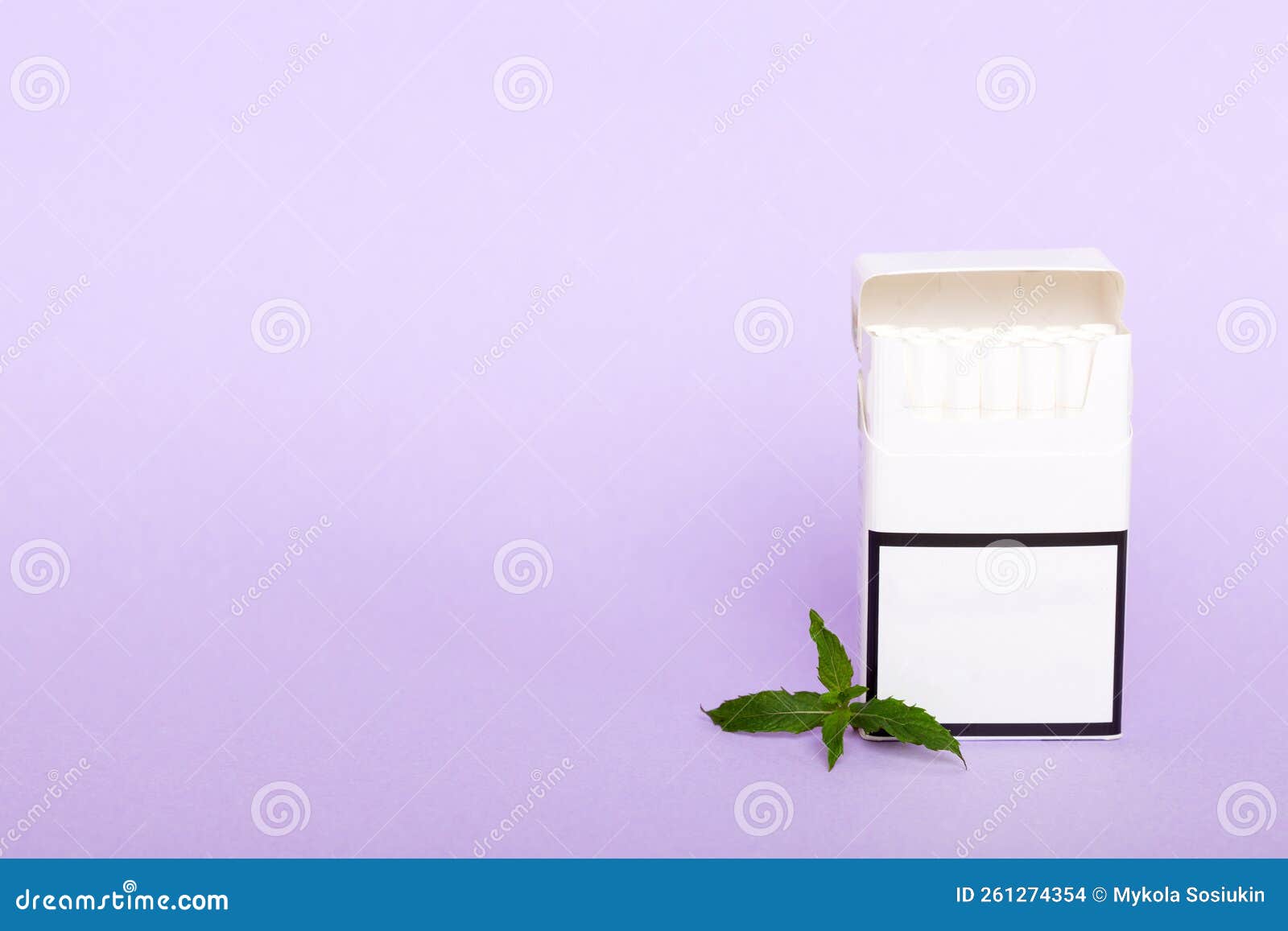 Pack of Menthol Cigarettes and Fresh Mint on Colored Table, Menthol ...