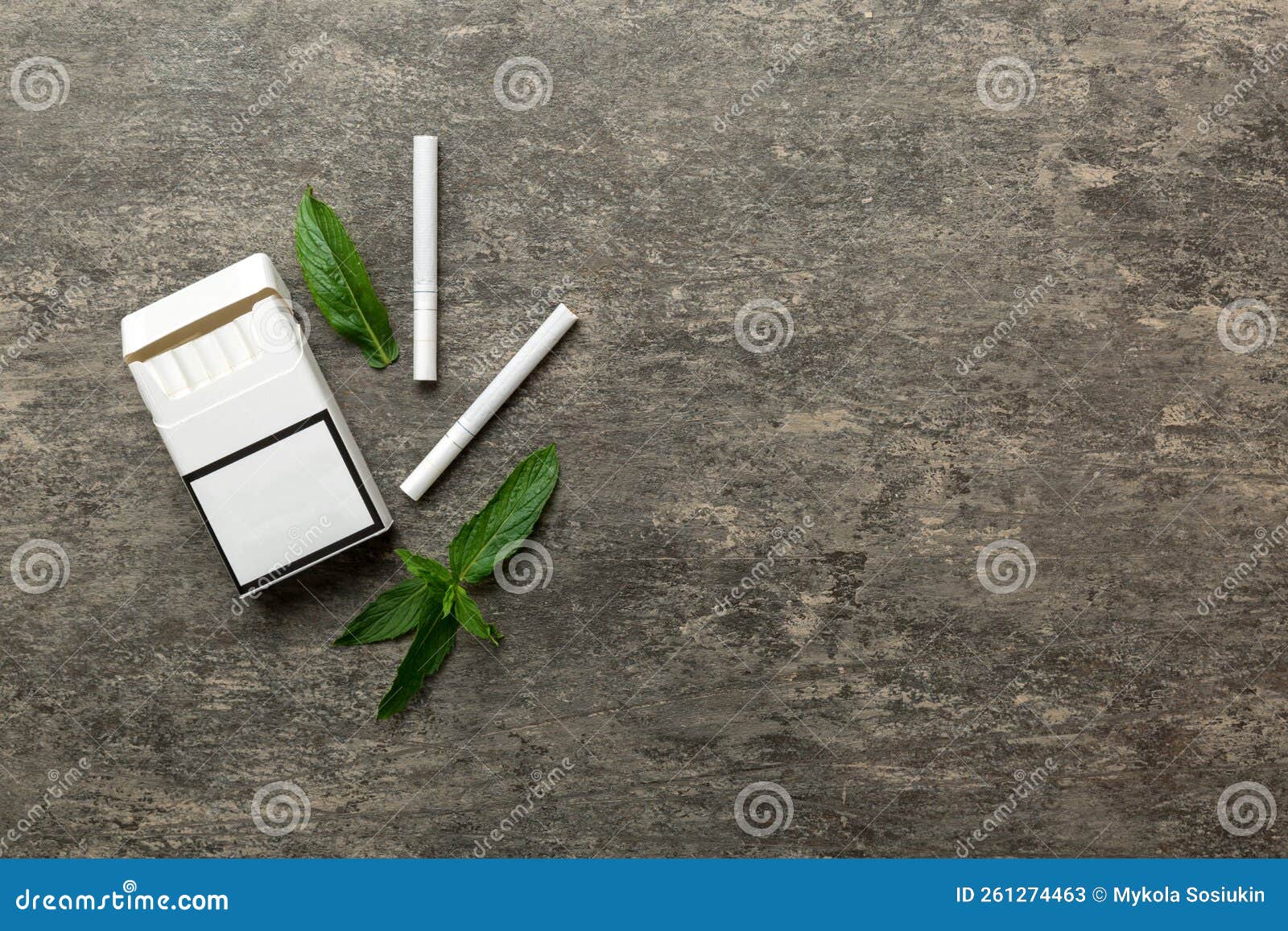 Pack of Menthol Cigarettes and Fresh Mint on Colored Table, Menthol ...