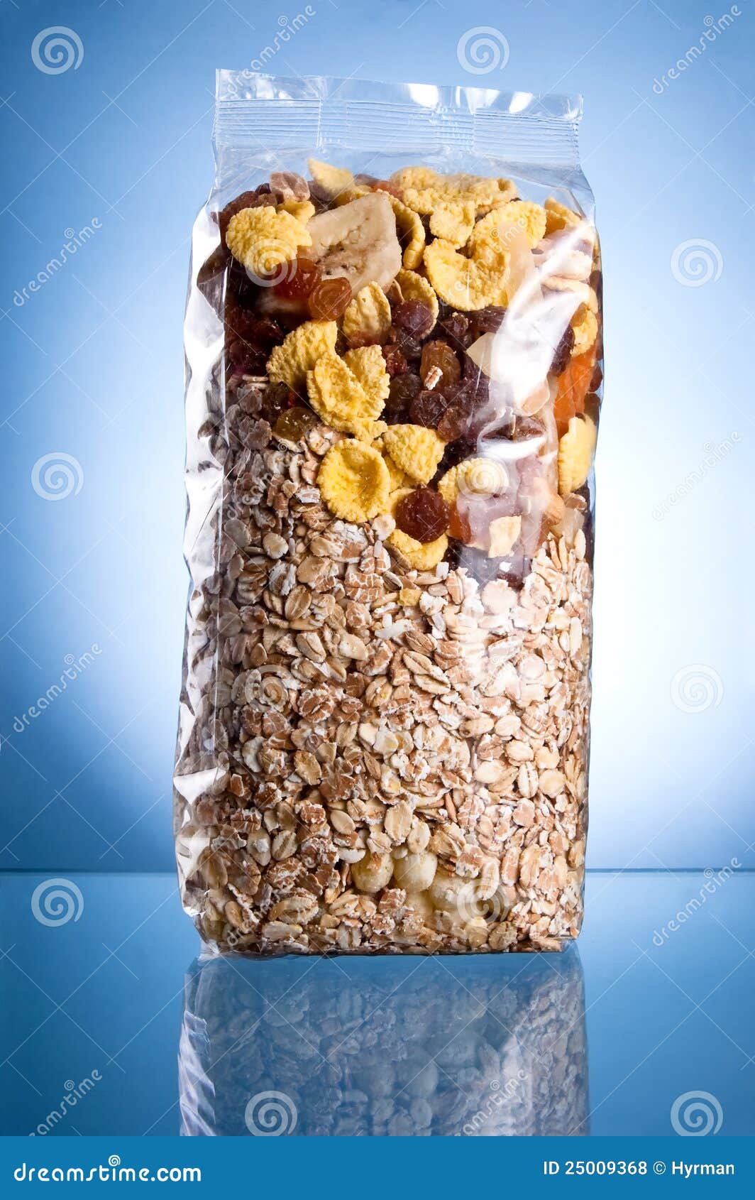 Pack of Muesli on a Blue Background Stock Photo - Image of life, energy ...