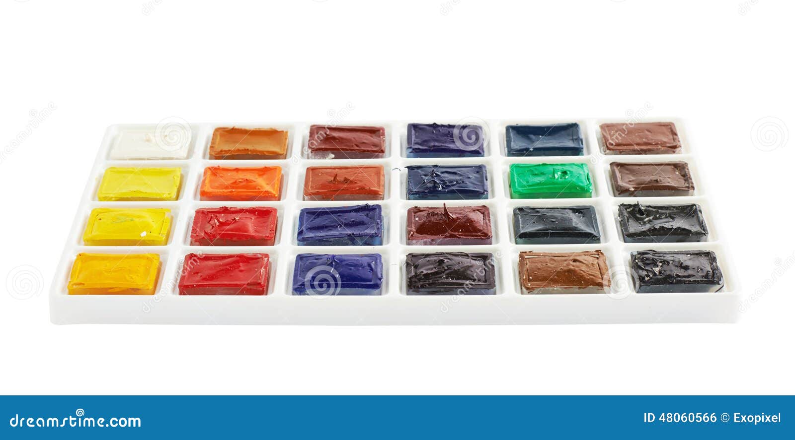 Pack of Multiple Watercolor Container Cases Stock Photo - Image of ...