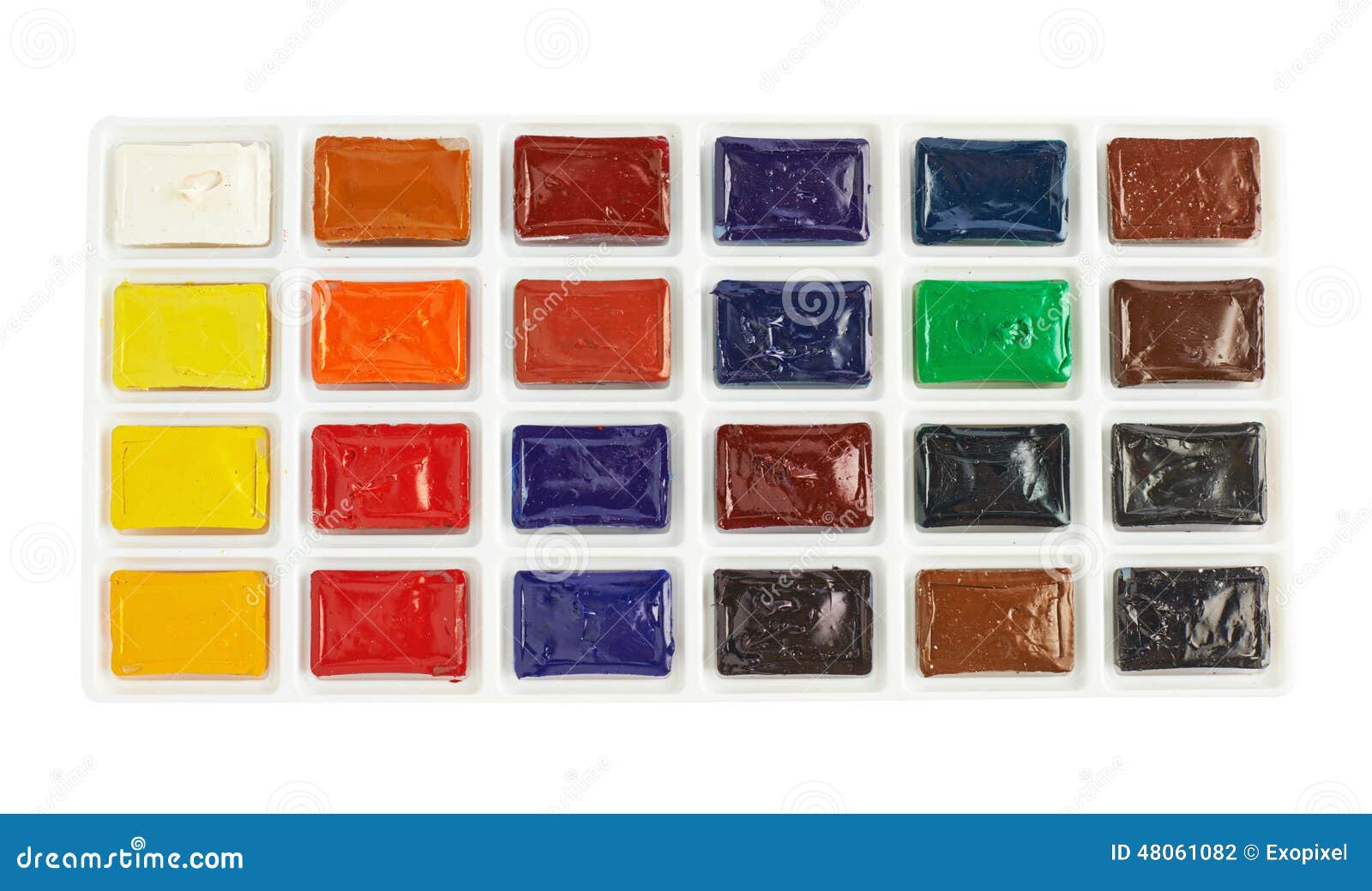 Pack of Multiple Watercolor Container Cases Stock Photo - Image of ...