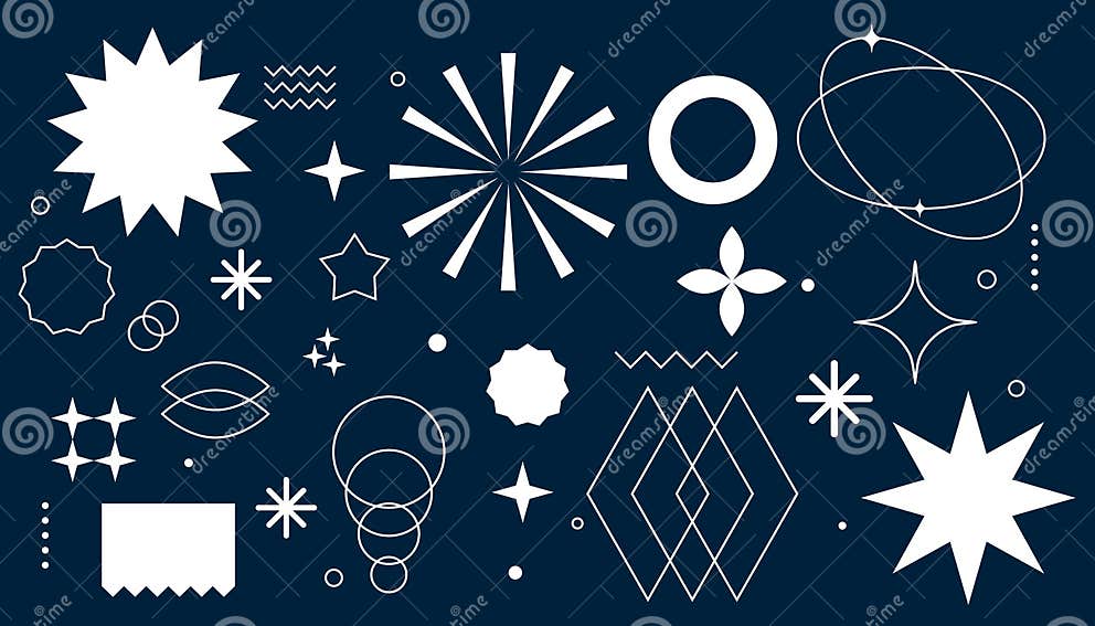 Pack of Native Y2k Shapes Element Design Stock Illustration - Illustration of symbol, design ...