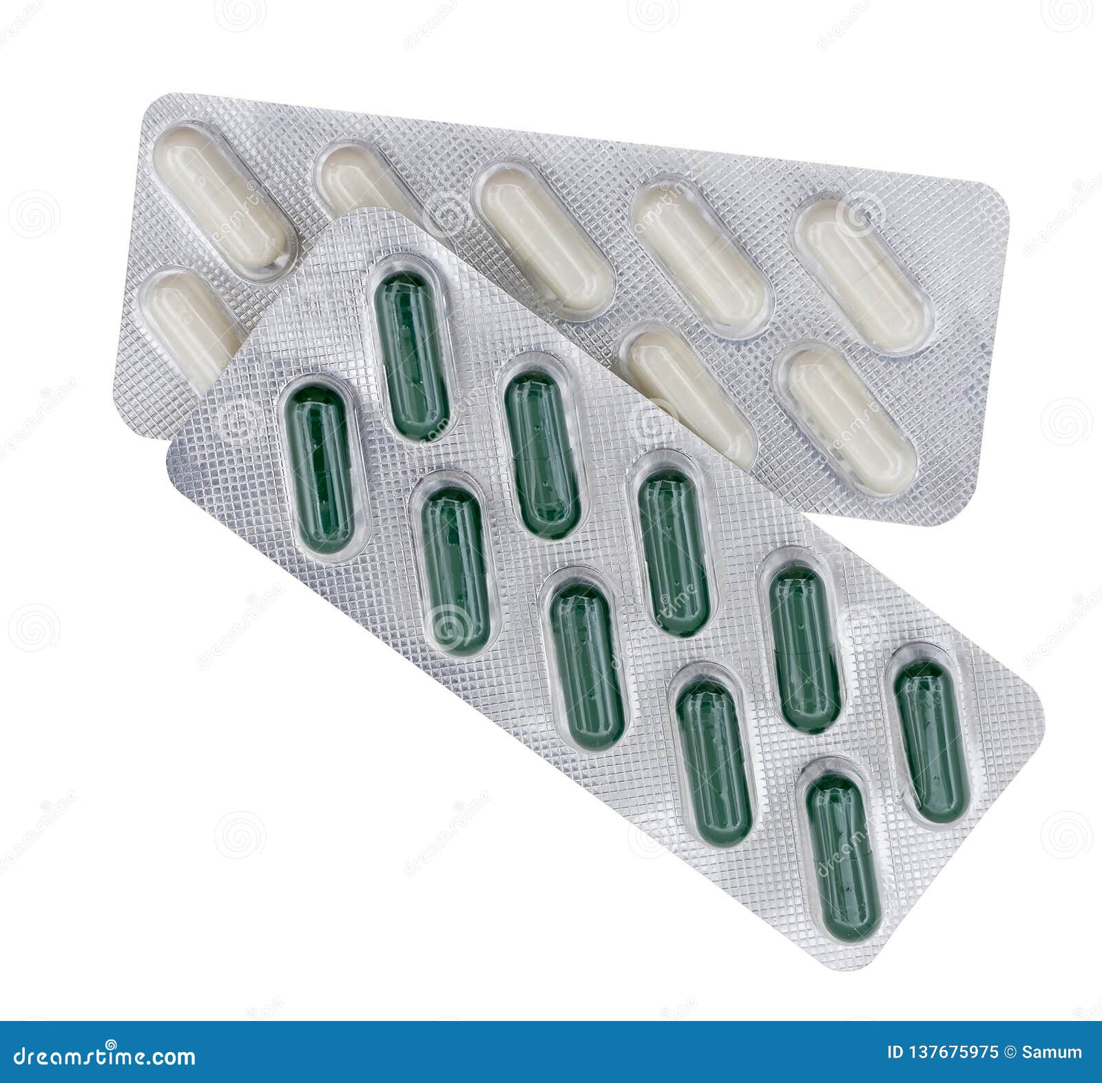 Pack of Pills Isolated on White Stock Image - Image of color, heart ...
