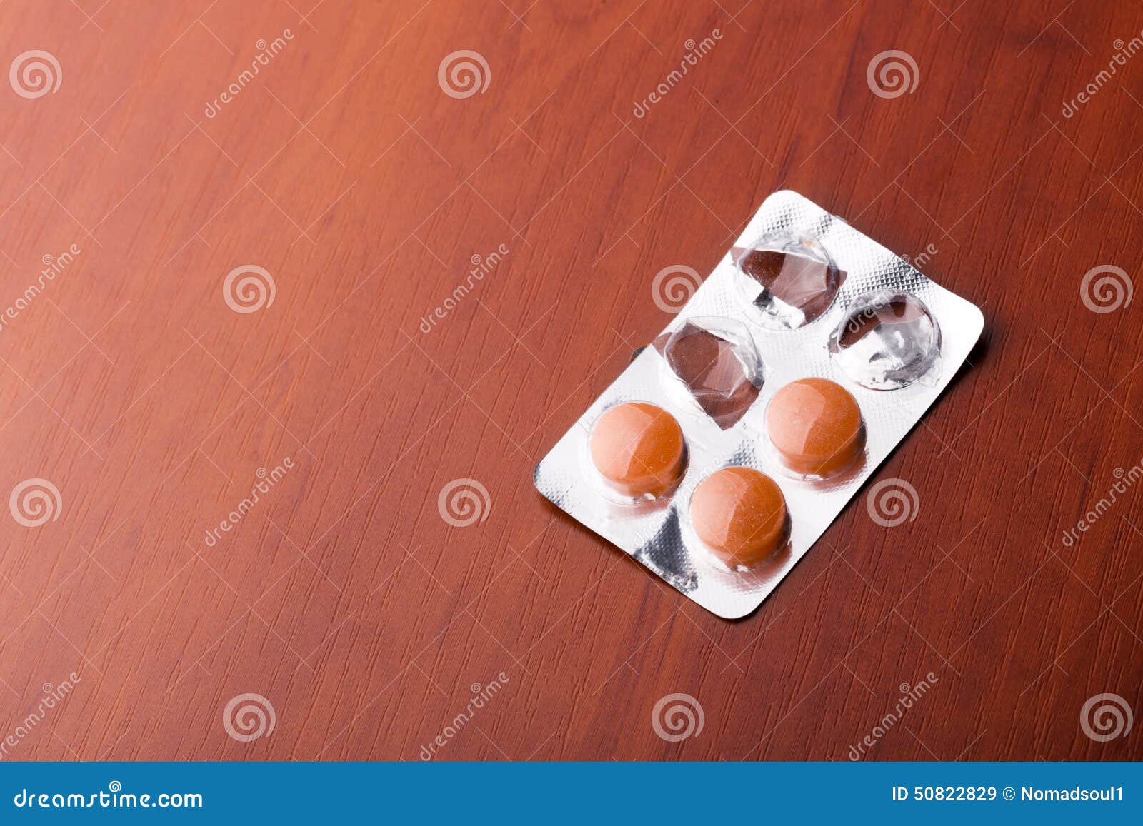 Pack with Pills on the Table Stock Image - Image of medication ...