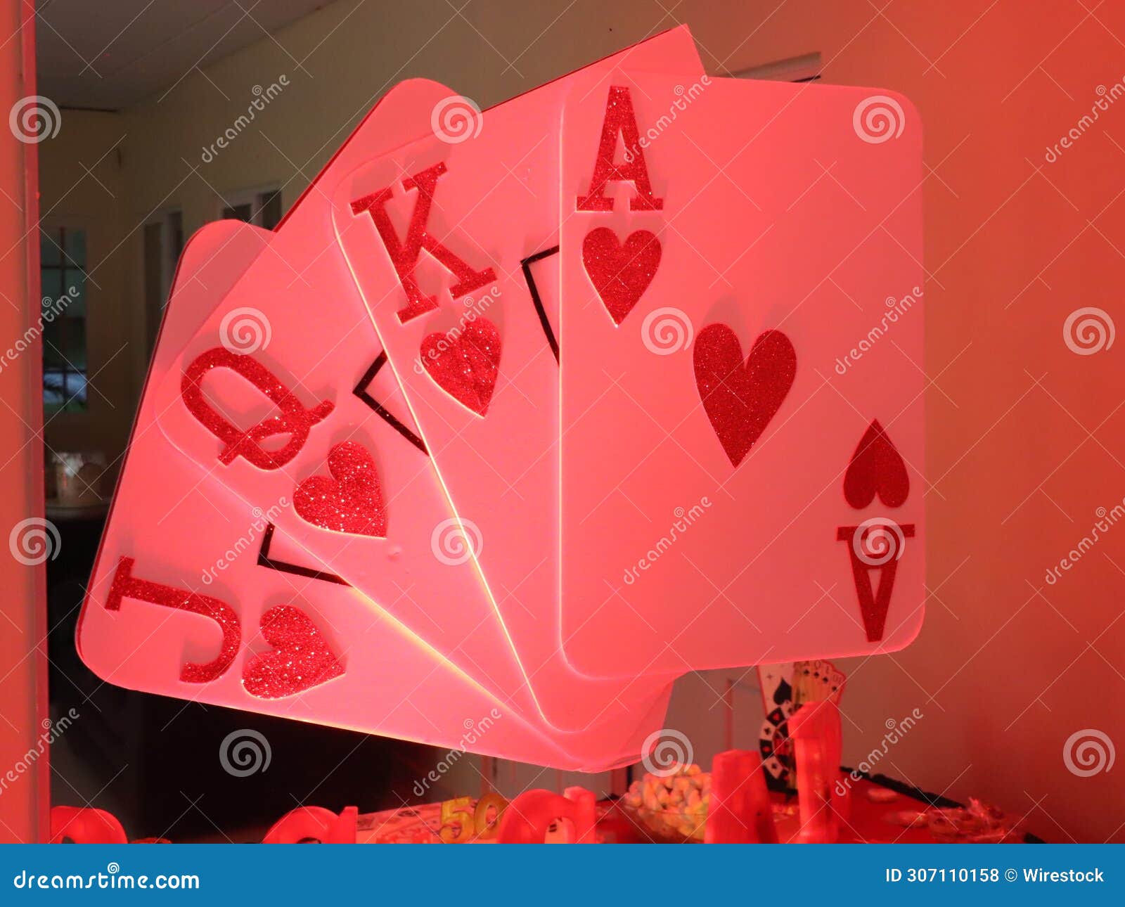 Pack of Playing Cards of Hearts. Stock Photo - Image of packofcards ...
