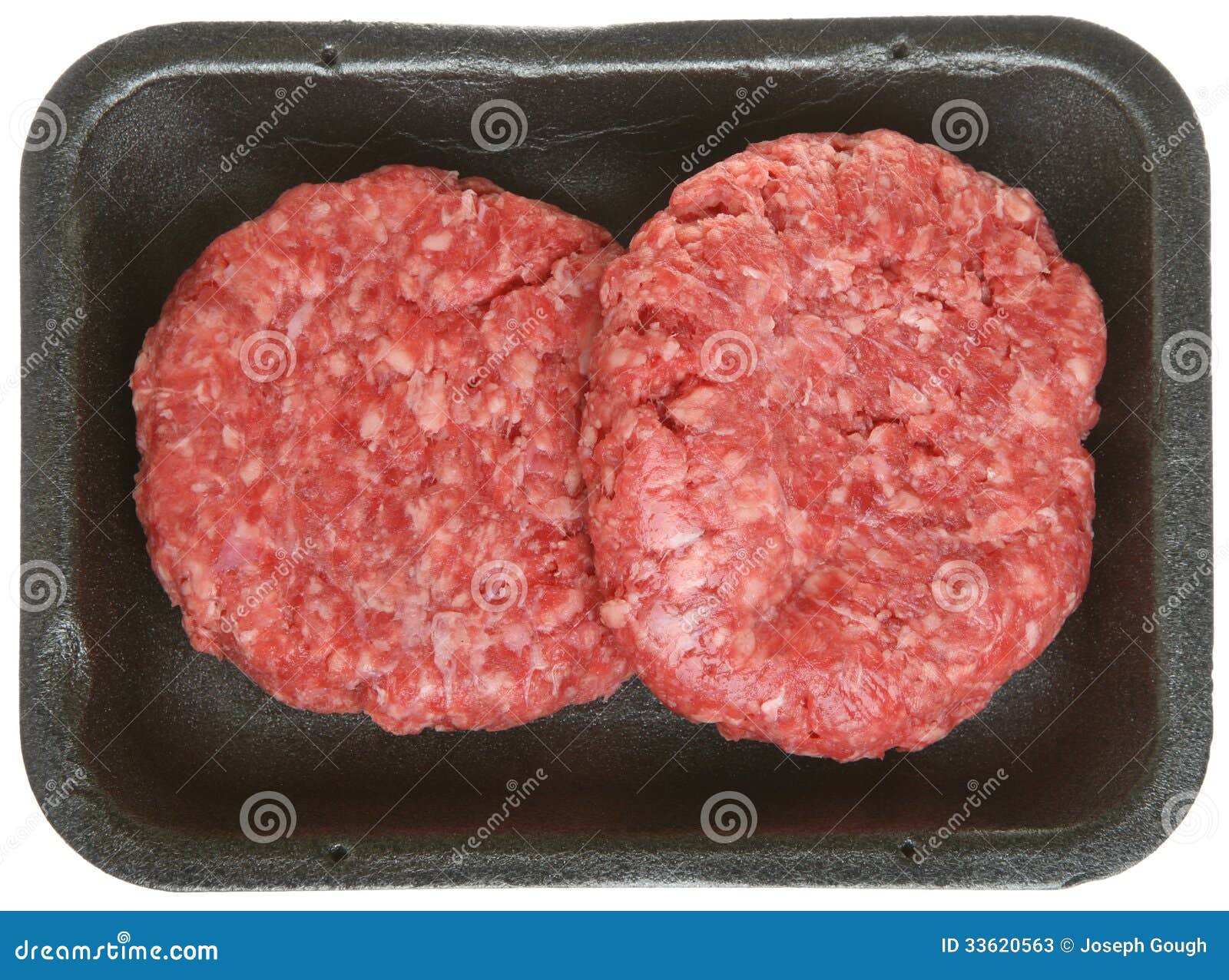 Pack of Raw Beef Burgers or Patties Stock Image - Image of packaging ...