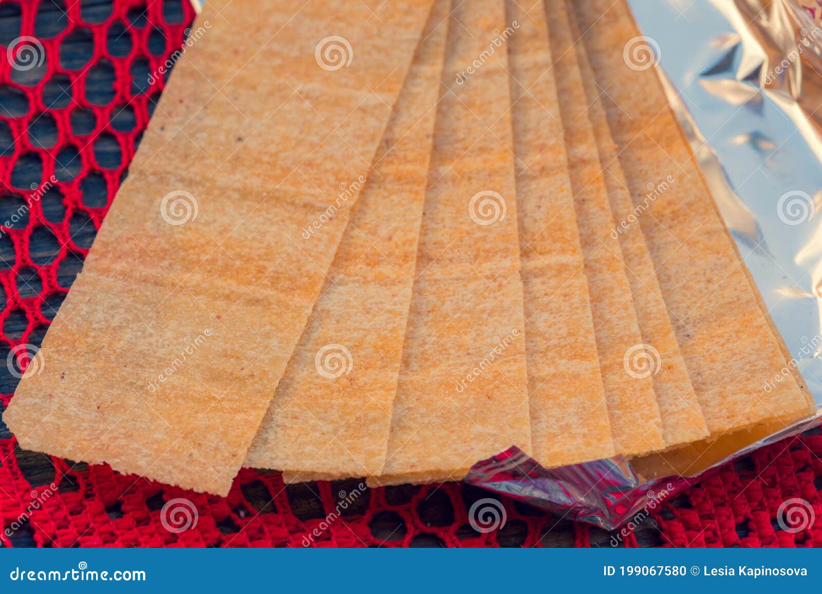 A Pack of Rectangular Chips. Rectangular Chips Stock Photo - Image of ...