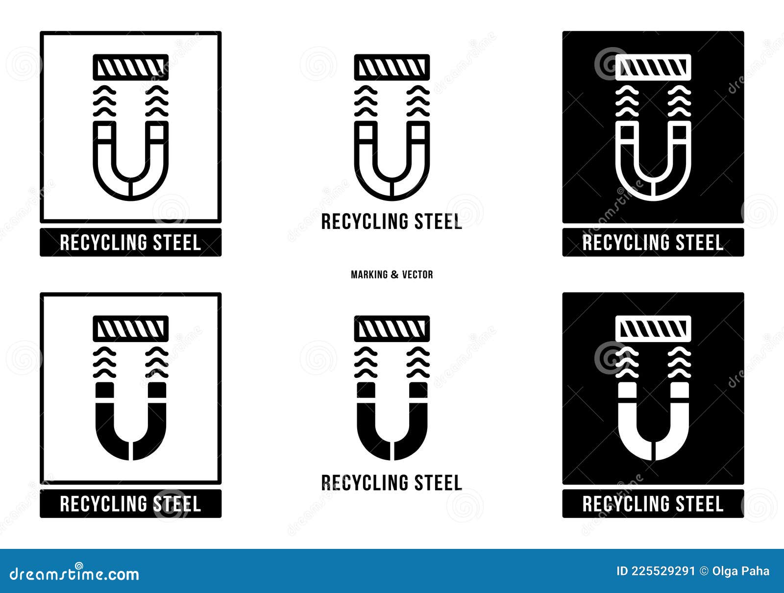 Pack recycling steel stock vector. Illustration of informational ...