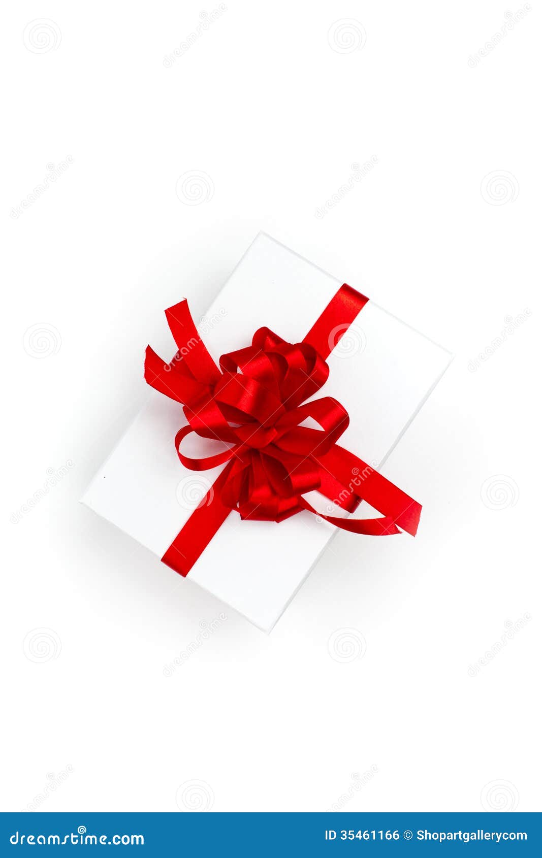 Pack with Red Bow on White Background Stock Photo - Image of festive ...