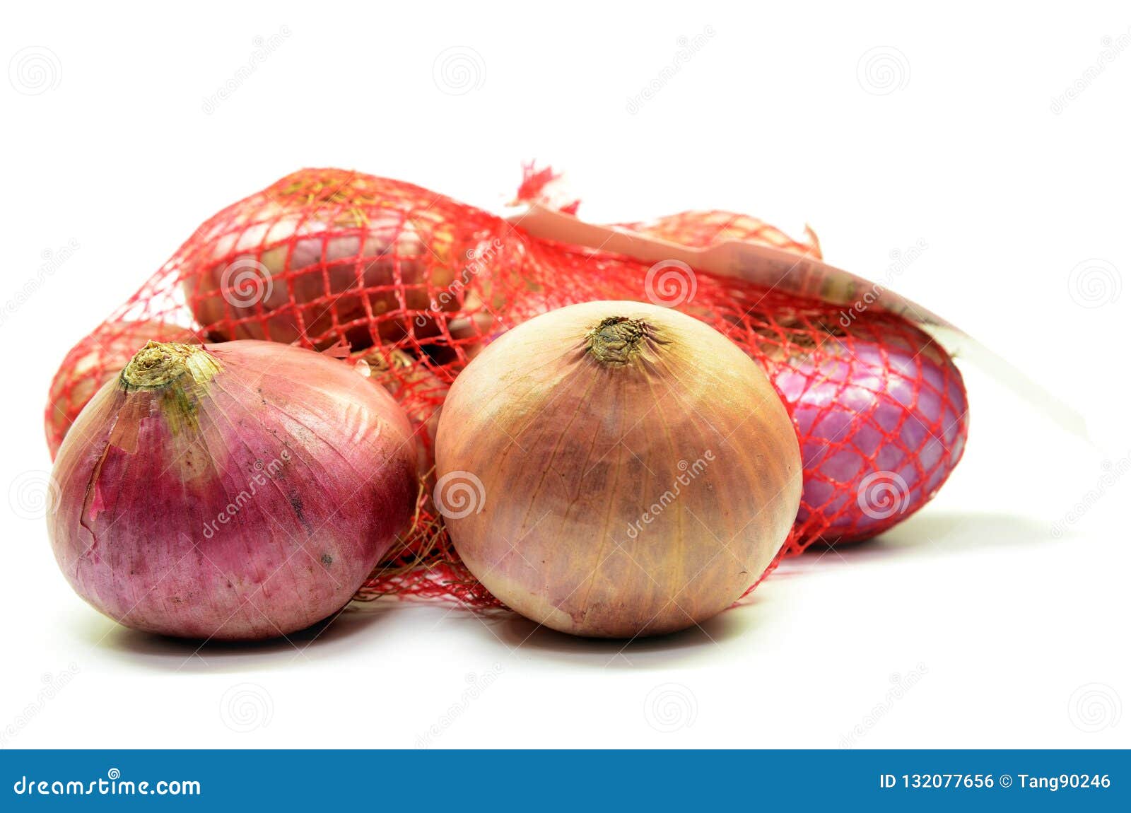 Pack of Red Onions Isolated Stock Photo - Image of isolated, violet ...