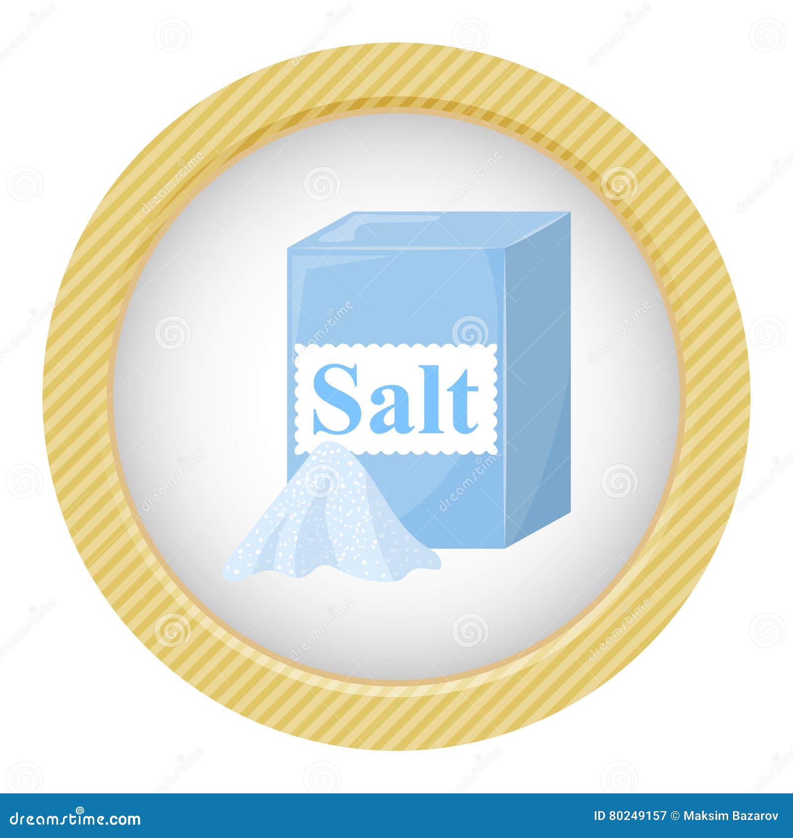 Pack of Salt stock vector. Illustration of care, cook - 80249157