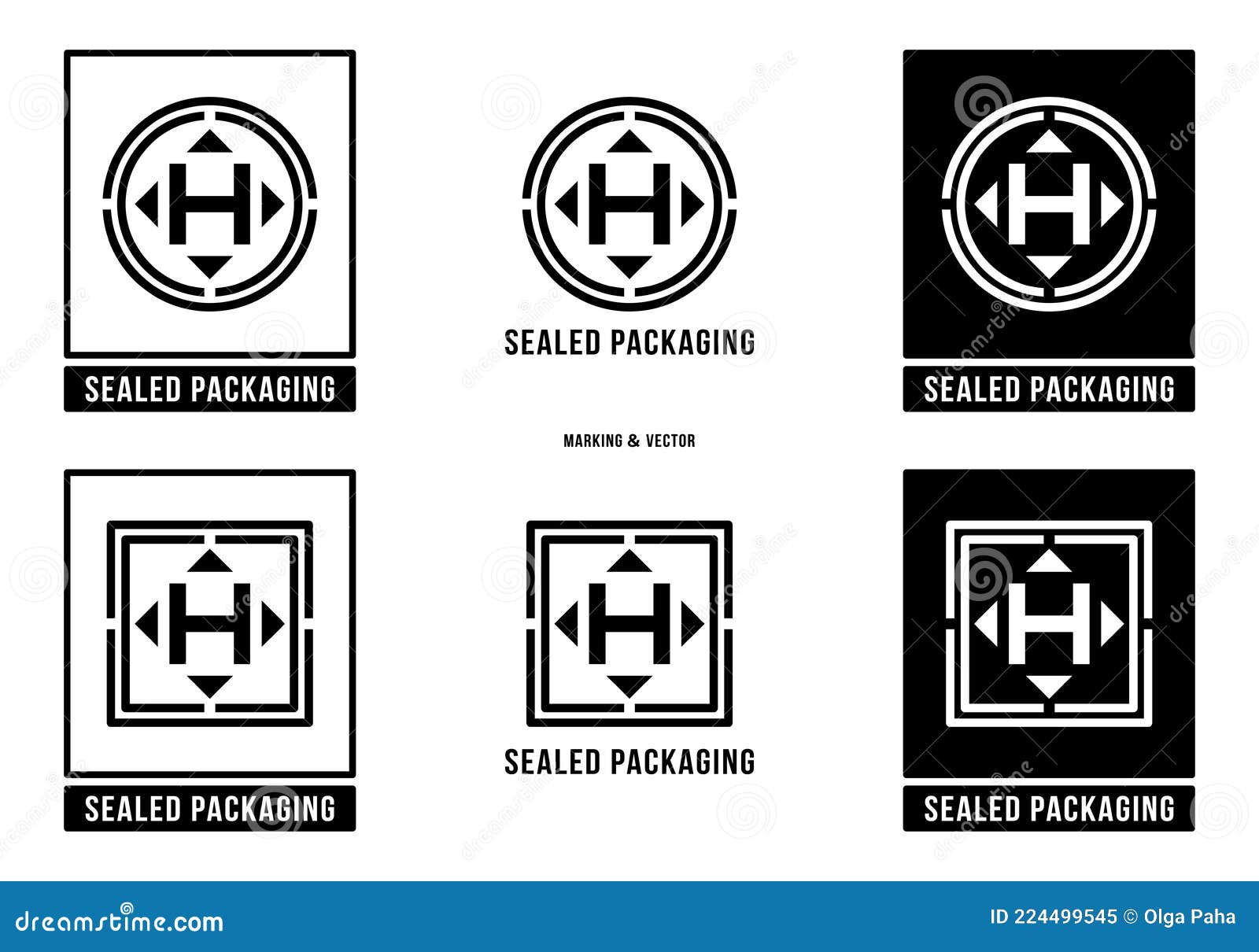 Pack sealed packaging stock vector. Illustration of icons - 224499545