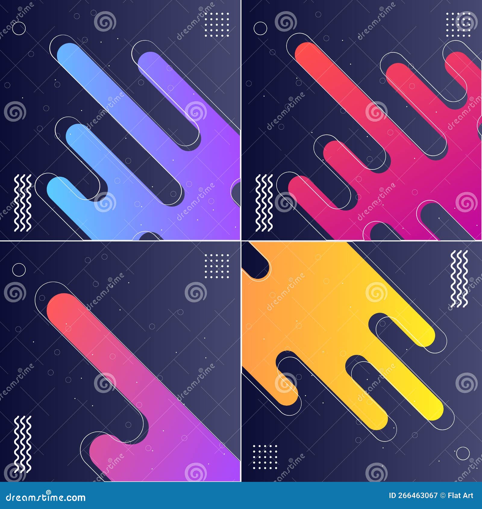 Pack of 4 Seamless Vector Patterns with Diagonal Stripes 1950s-1960s ...