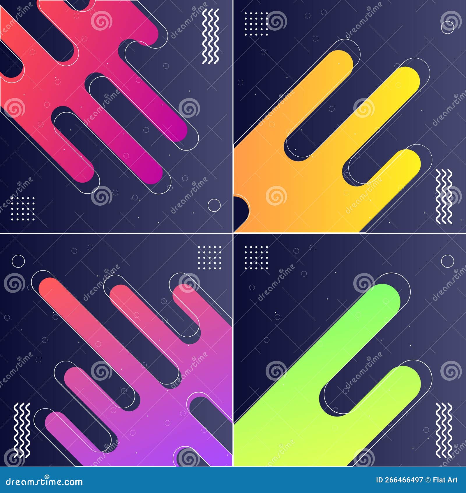 Pack of 4 Seamless Vector Patterns with Diagonal Stripes 1950s-1960s ...