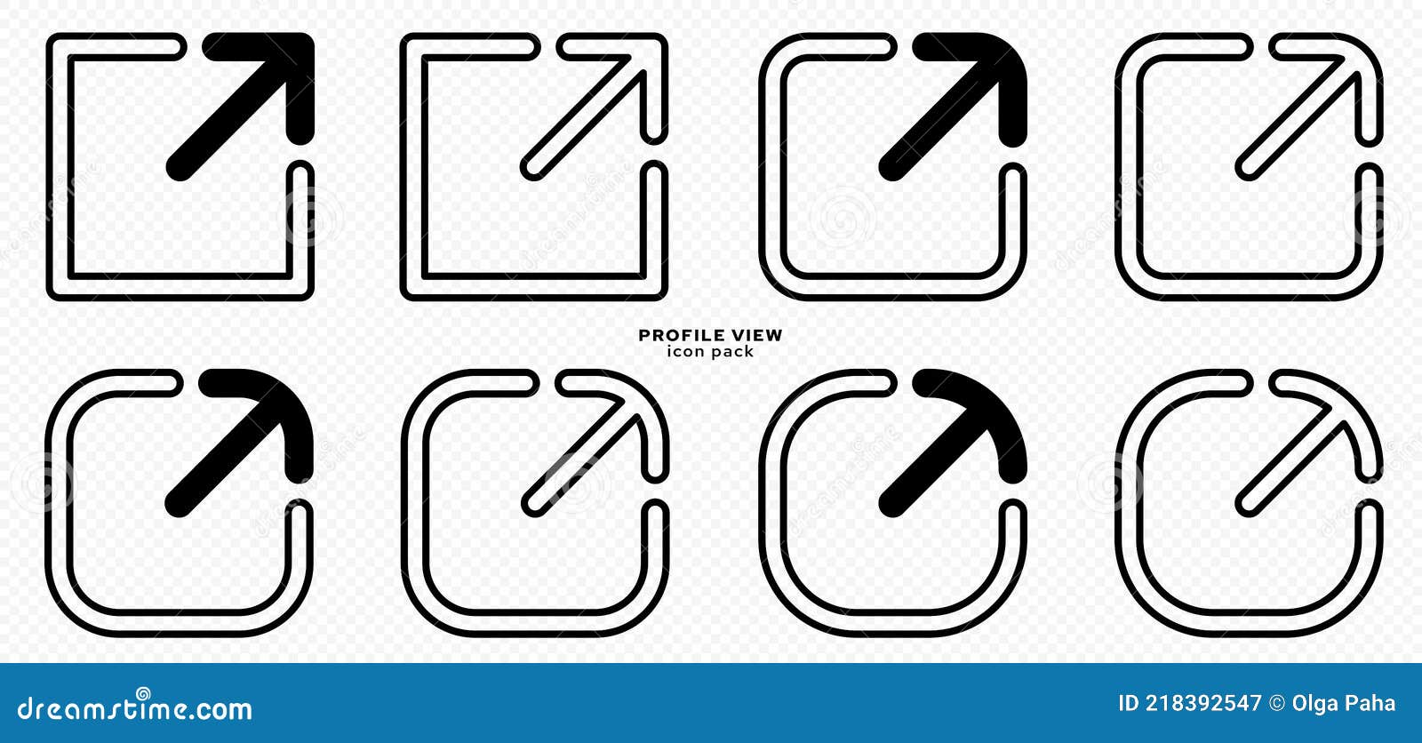 Pack signs profile view 1 stock vector. Illustration of label - 218392547