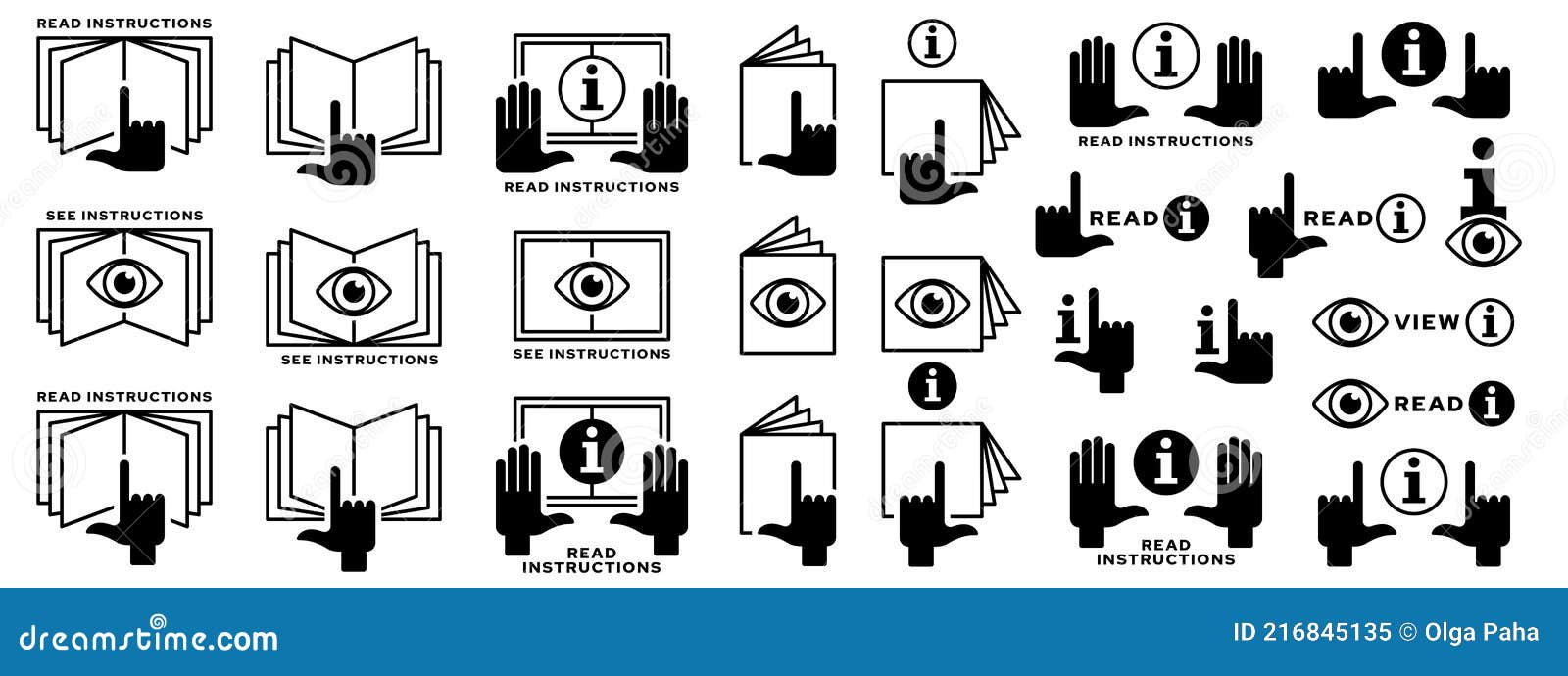 Pack Signs Read Instructions 2 Stock Vector - Illustration of health ...