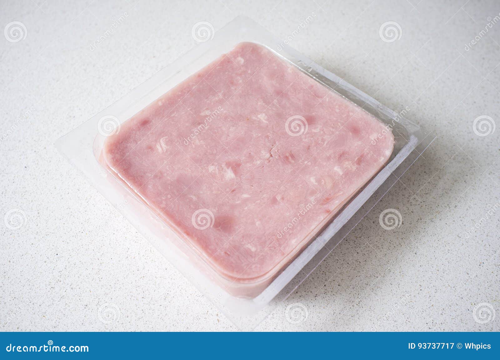 Pack of Square Shaped Sliced Ham for Sandwich Stock Image - Image of ...