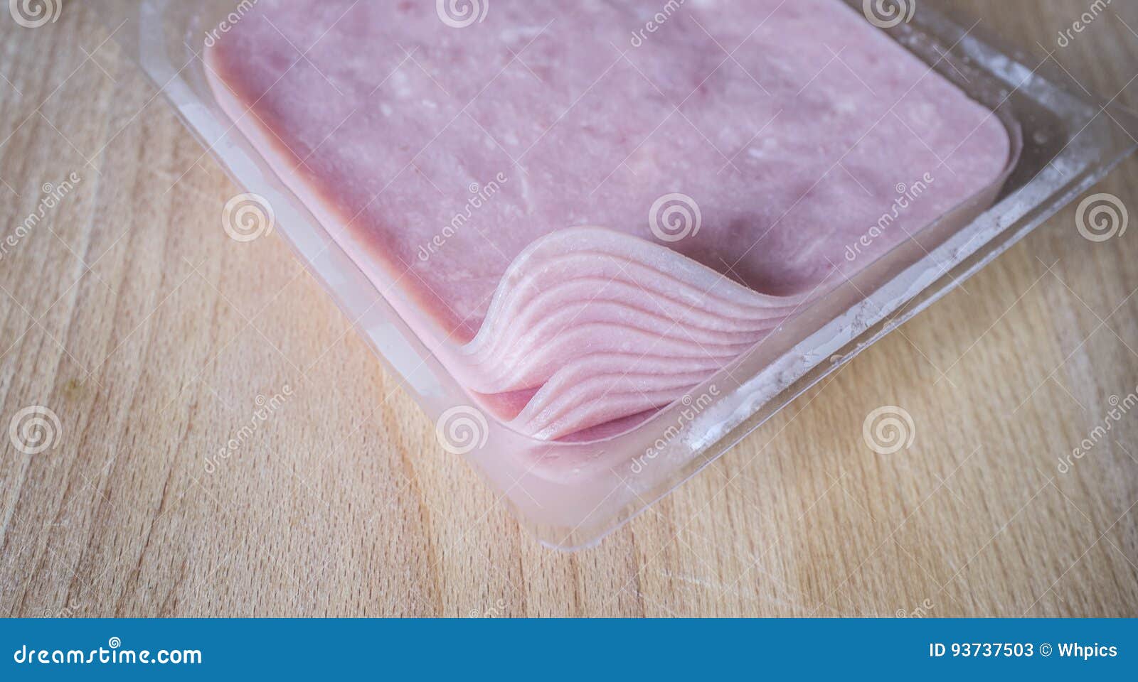 Pack of Square Shaped Sliced Ham for Sandwich Stock Image - Image of ...