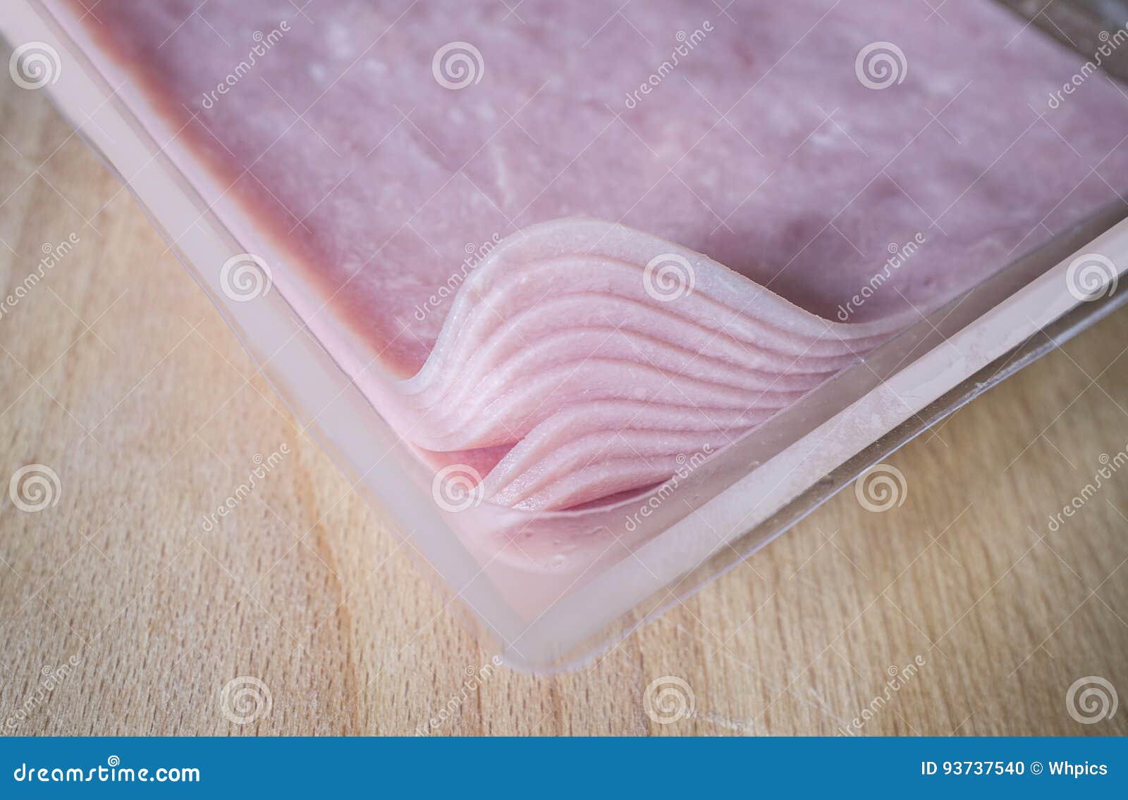 Pack of Square Shaped Sliced Ham for Sandwich Stock Photo - Image of ...