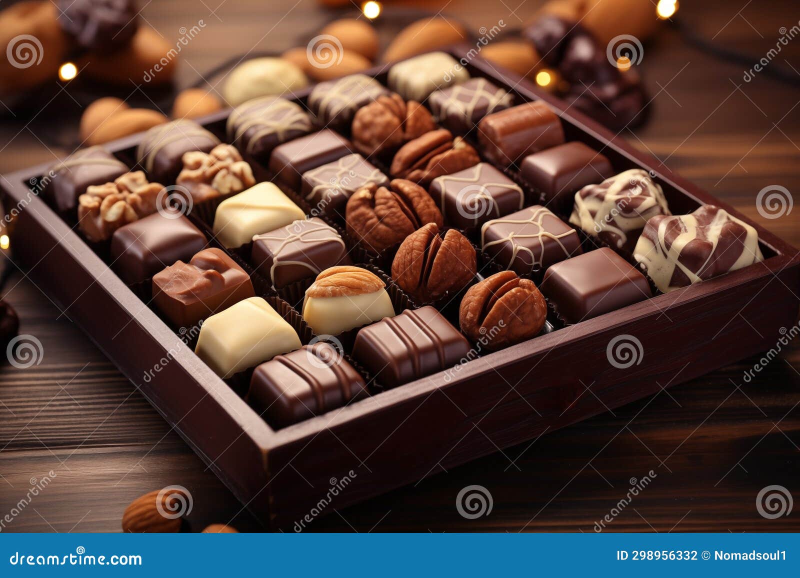 Pack with Sweet Chocolate Candy Composition. Generative AI Stock Photo ...