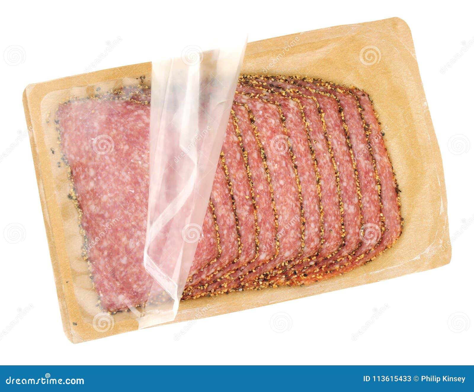 Pack of German Peppered Salami Stock Image - Image of deli, german ...