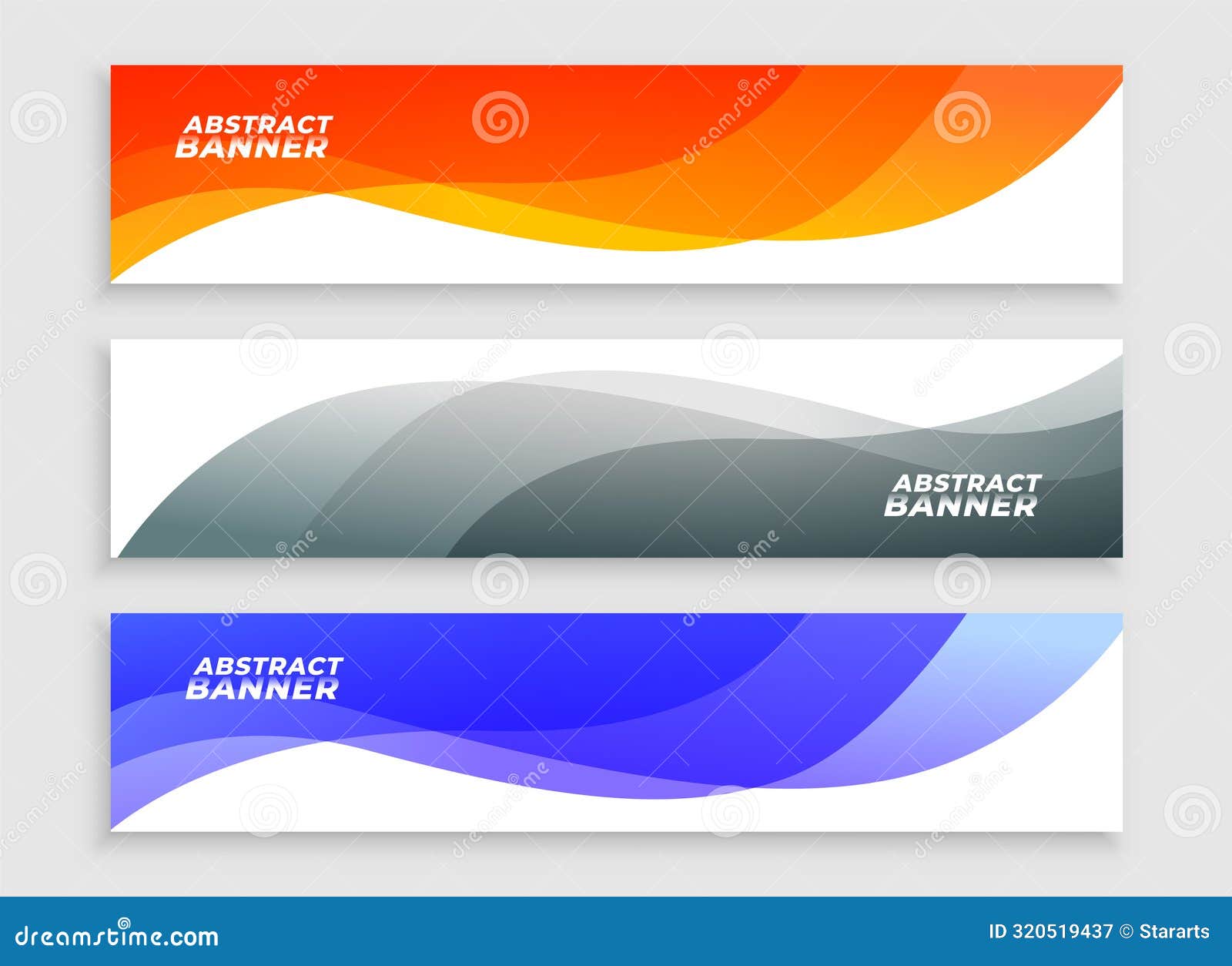 Pack of Three Wide Website Slider Template for Business Advertisement ...