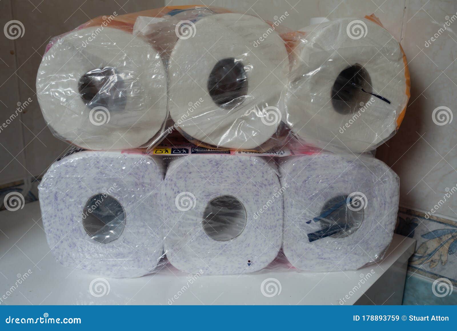 Pack of toilet rolls stock image. Image of product, package - 178893759