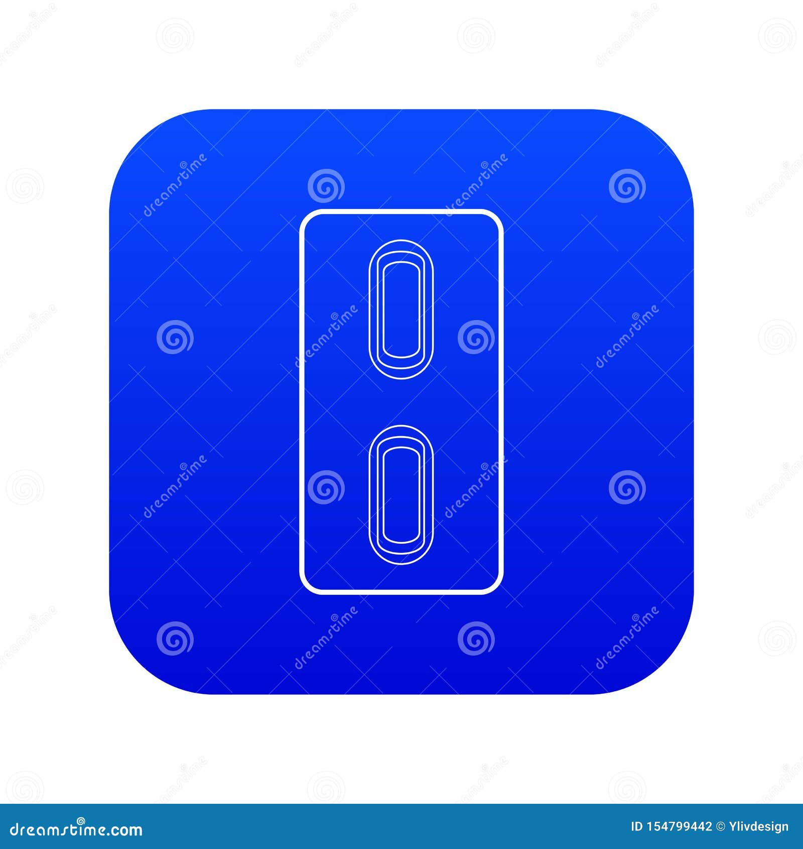 Pack of Two Tablets Icon Blue Vector Stock Vector - Illustration of ...
