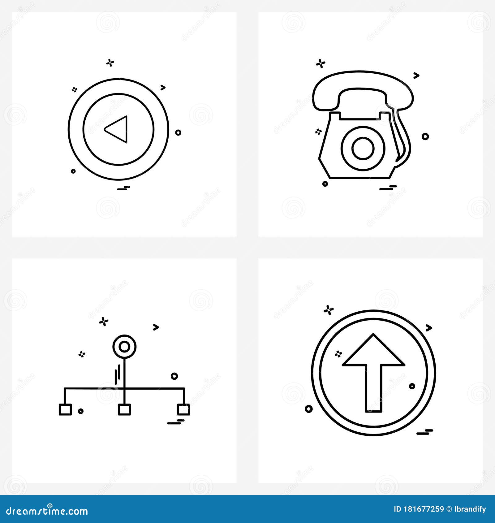 Pack of 4 Universal Line Icons for Web Applications Arrow, Share, Arrow ...